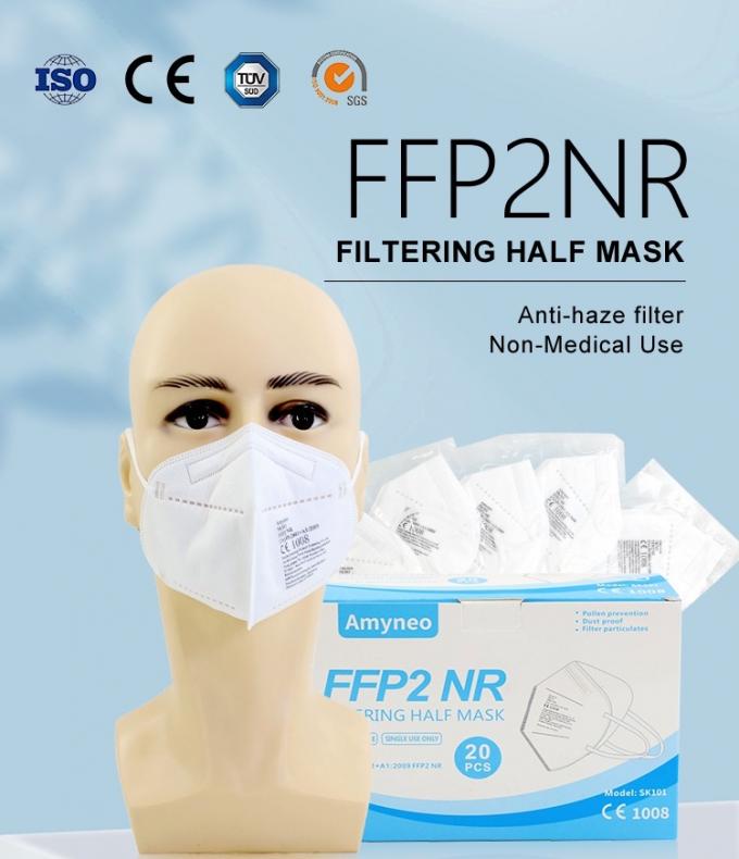 Breathable BFE 95% Earloop Disposable EN149 FFP2 Mask